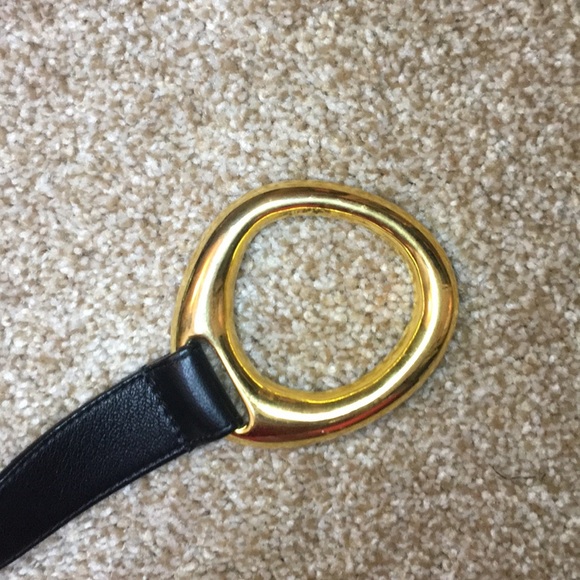 Accessories | Genuine Lambskin Belt With Gold Large Buckle | Poshmark